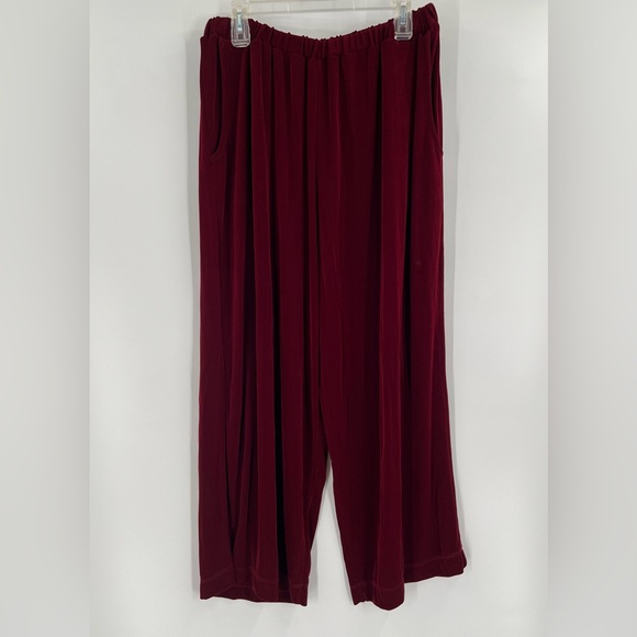 Flax | Pants & Jumpsuits | Flax Womens Pants Burgundy Large Pull On ...